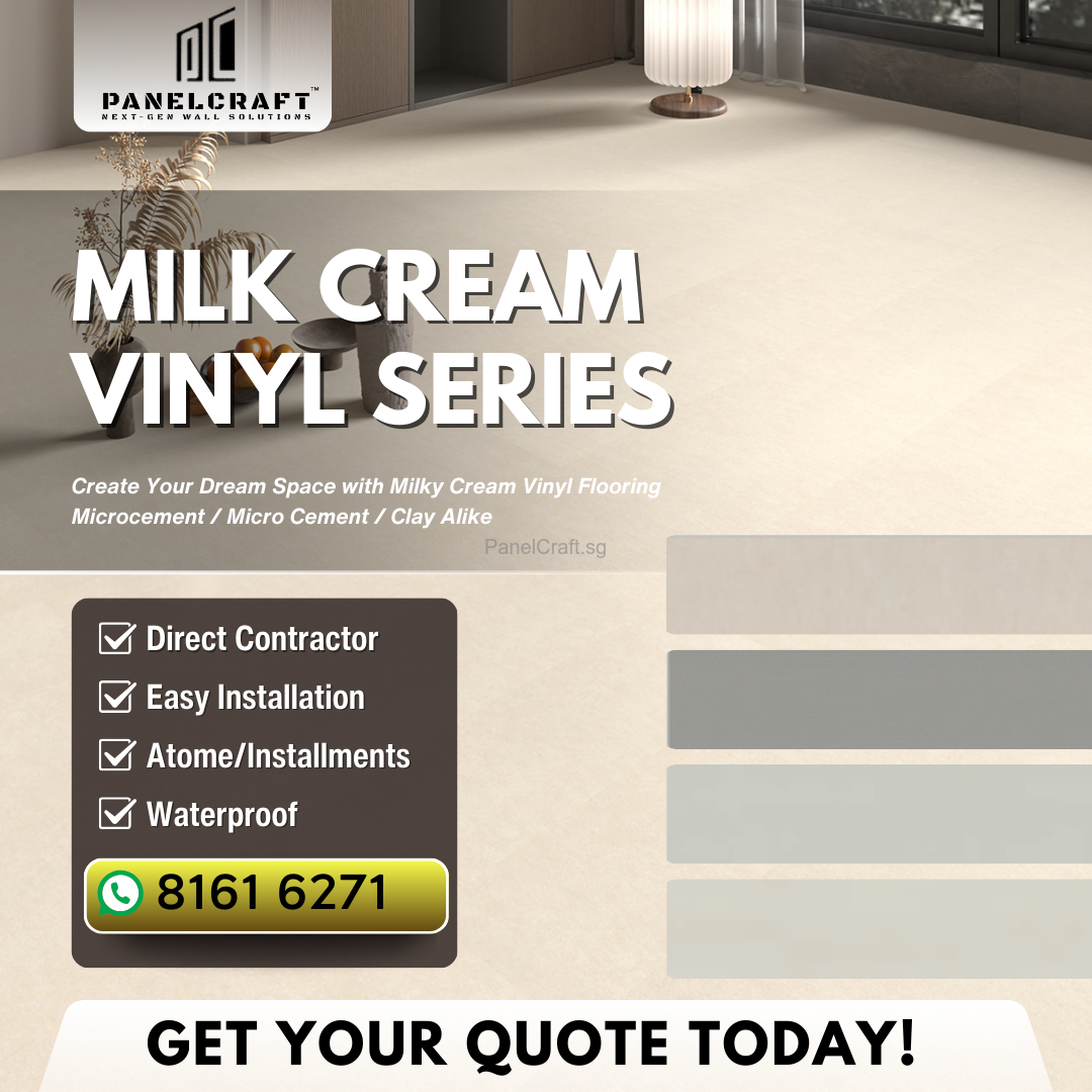 Milky Cream Vinyl Flooring Creamy Milk Creamy Series Microcement Micro ...